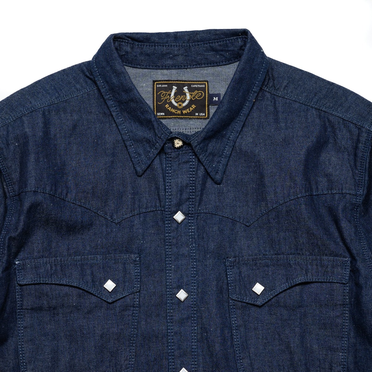 Freenote Cloth Calico 6 Ounce Selvedge Denim Shirt - Rinsed | Garmentory