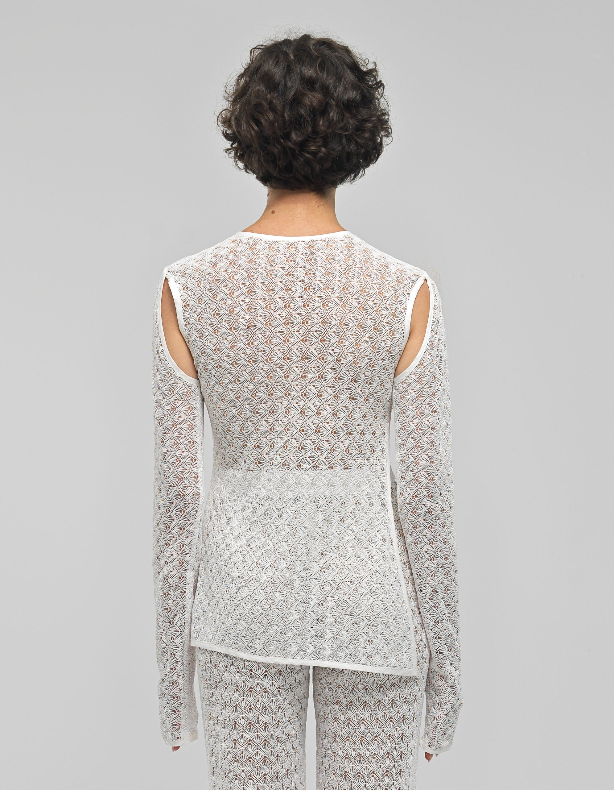 Maet Leia Knit See Through Top - White | Garmentory