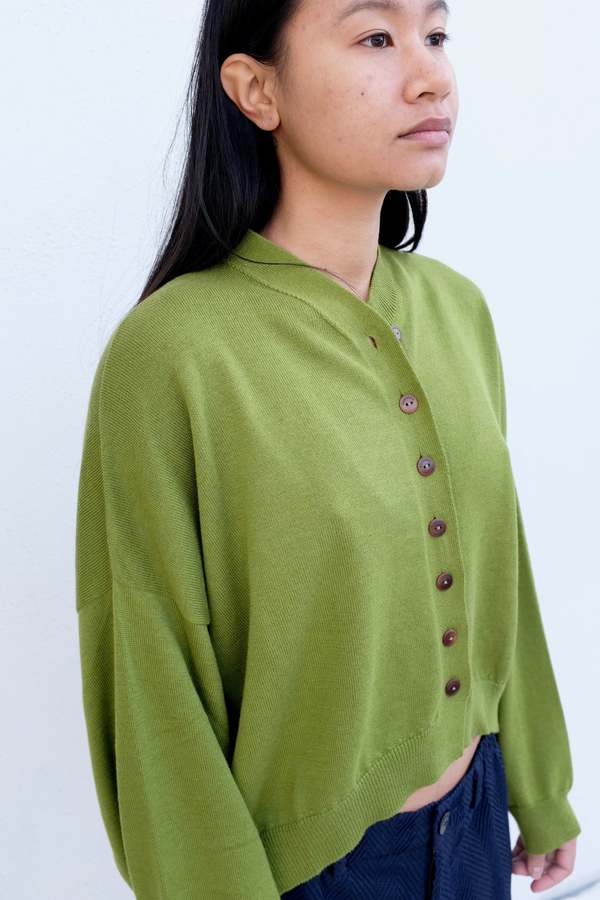 Cordera Cotton & Cashmere Cardigan - Woodbine | Garmentory