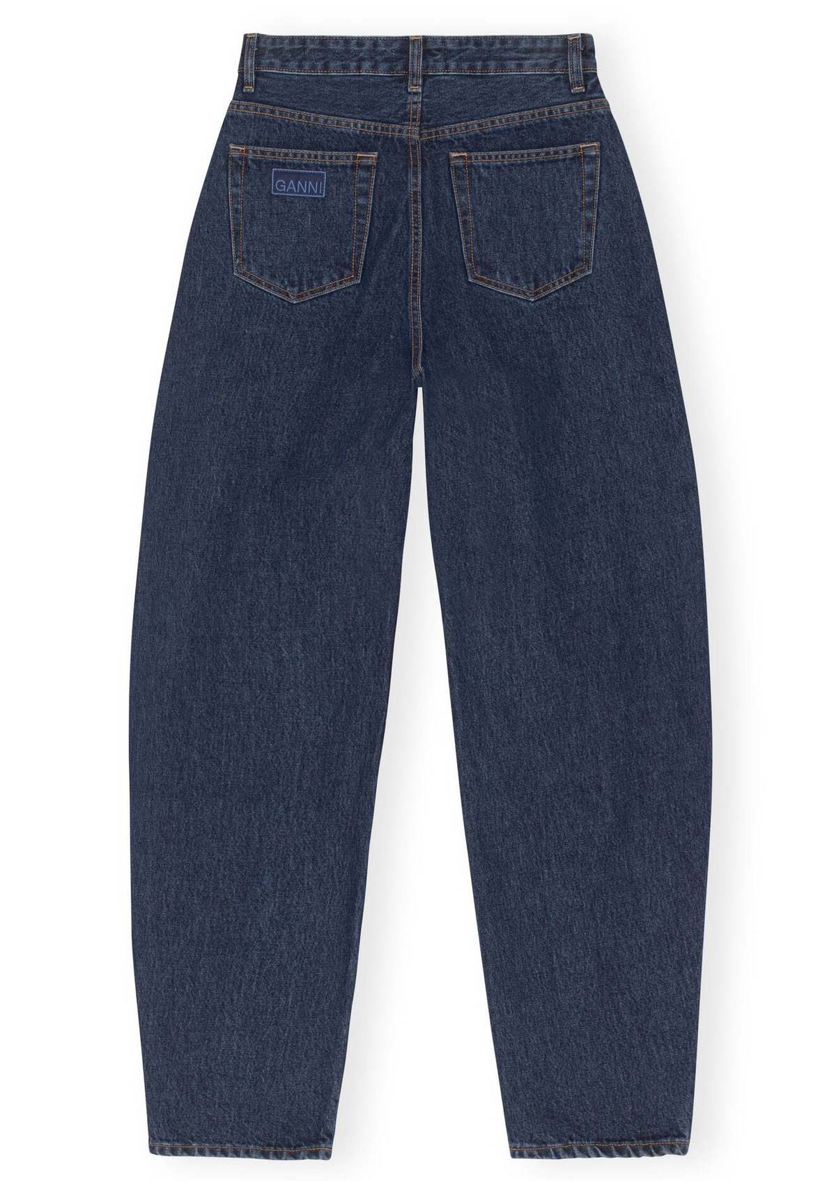 Ganni Rigid Denim Stary Jeans - Dark Blue Stone | Garmentory