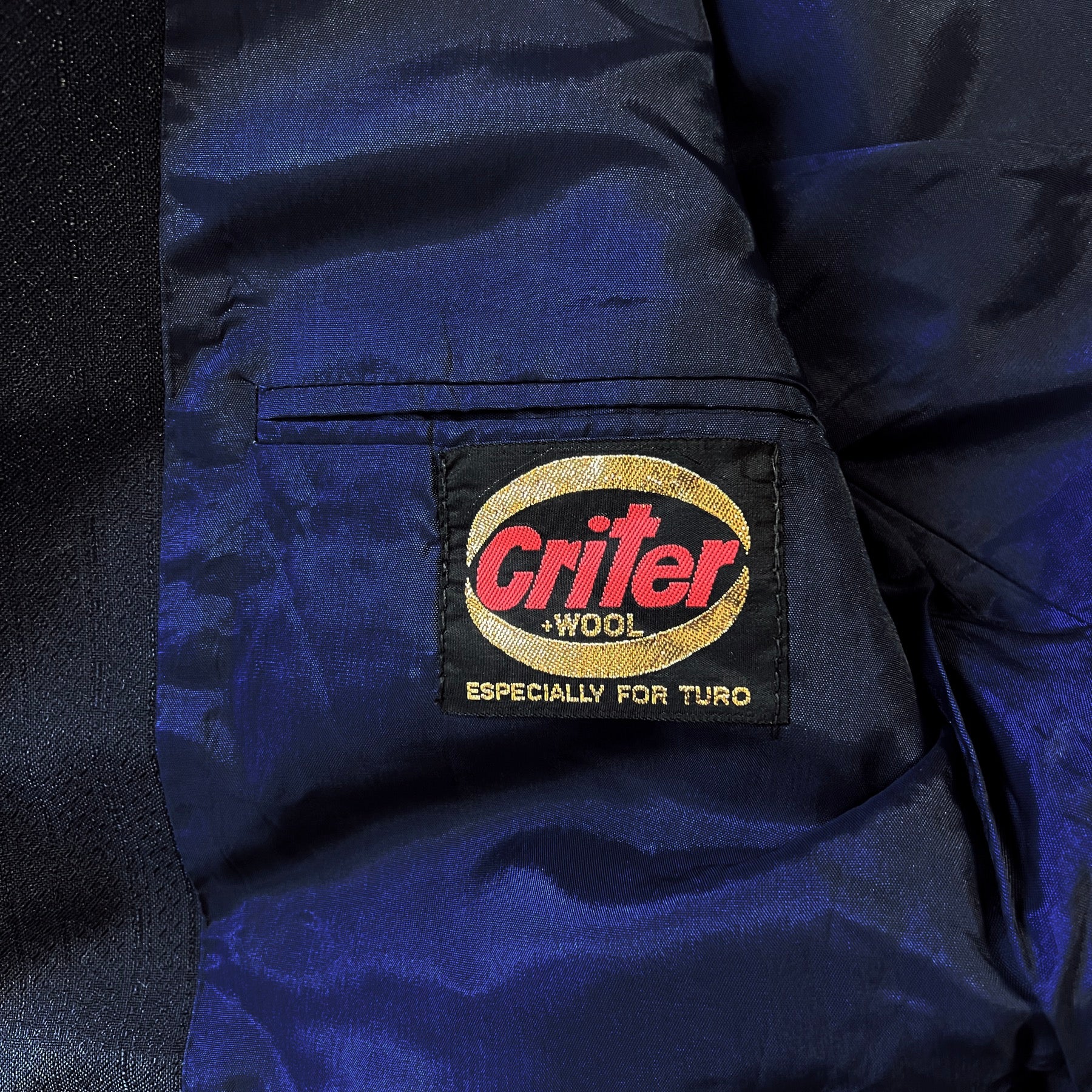 Turo (Finland) Criter Wool Wide Notch Cutaway Suit Jacket Navy : M ...