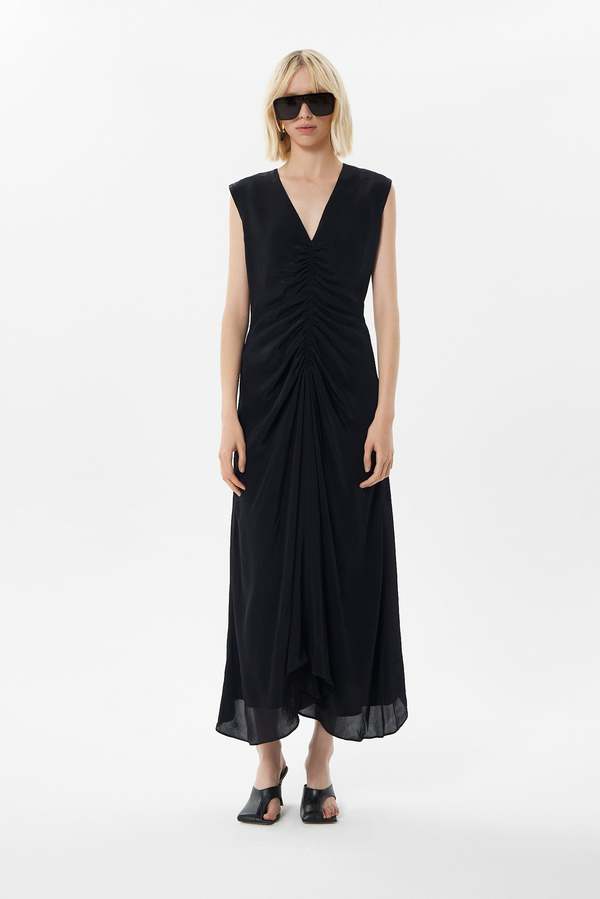 Maria Cher Cervino Tora Long Dress - Black | Garmentory