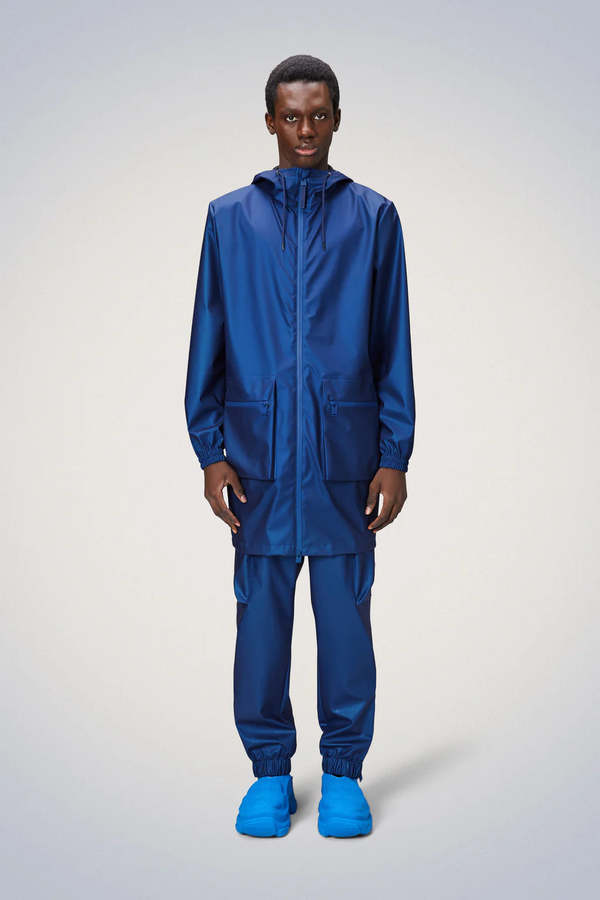 Rains Cargo Long Jacket - Storm | Garmentory