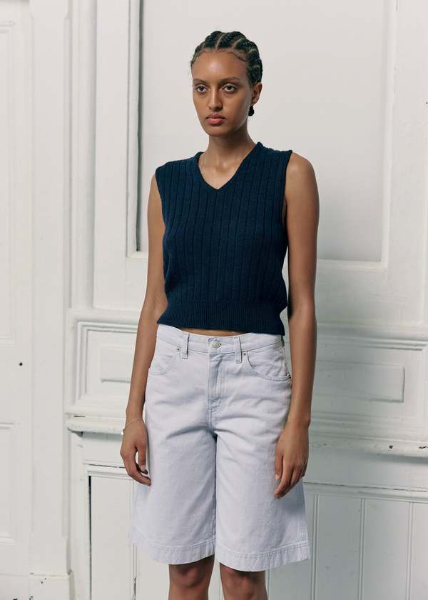 permanent vacation Repose Denim Shorts - Purple Tint | Garmentory
