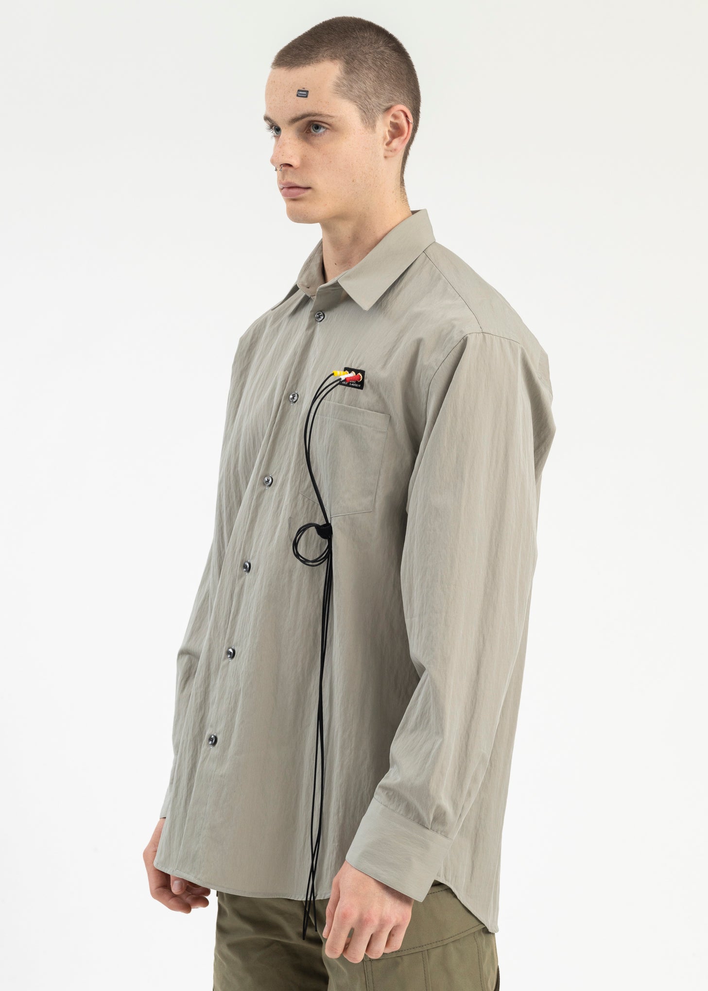 Doublet Rca Cable Embroidery Shirt - Grey | Garmentory