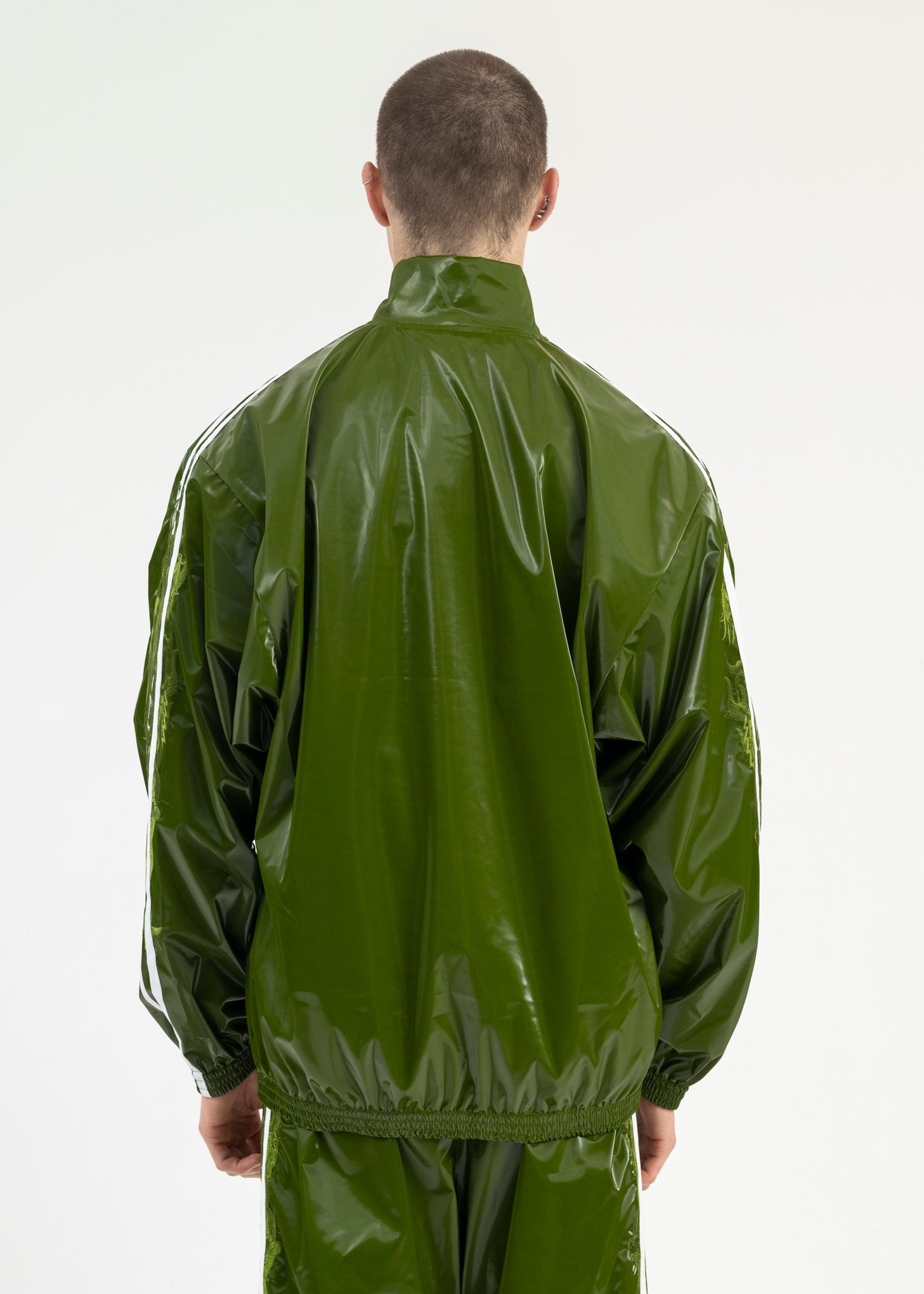 Doublet Laminate Track Jacket - Khaki | Garmentory