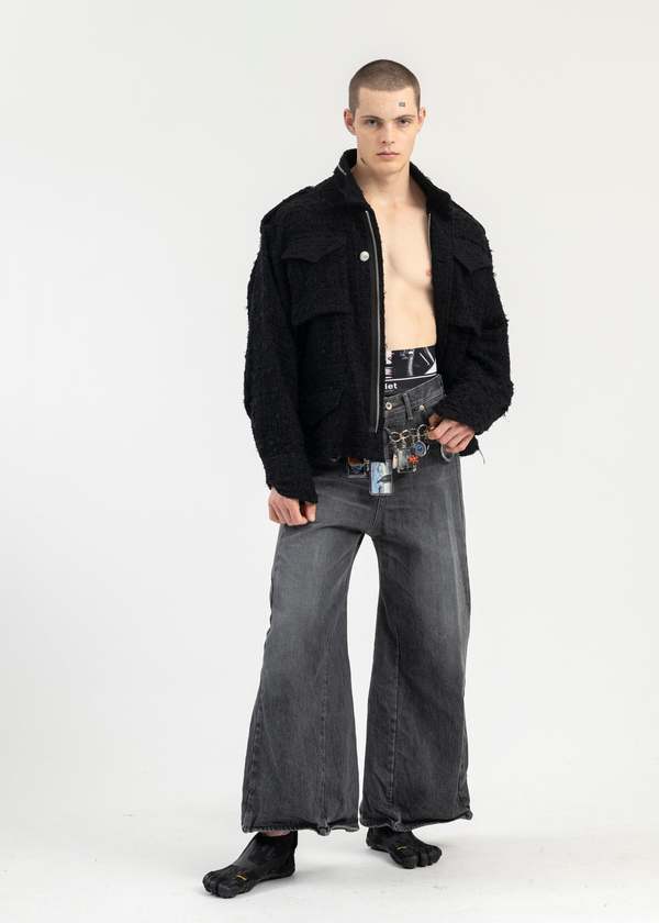 Doublet ROBOT LEGS DENIM PANTS - BLACK | Garmentory