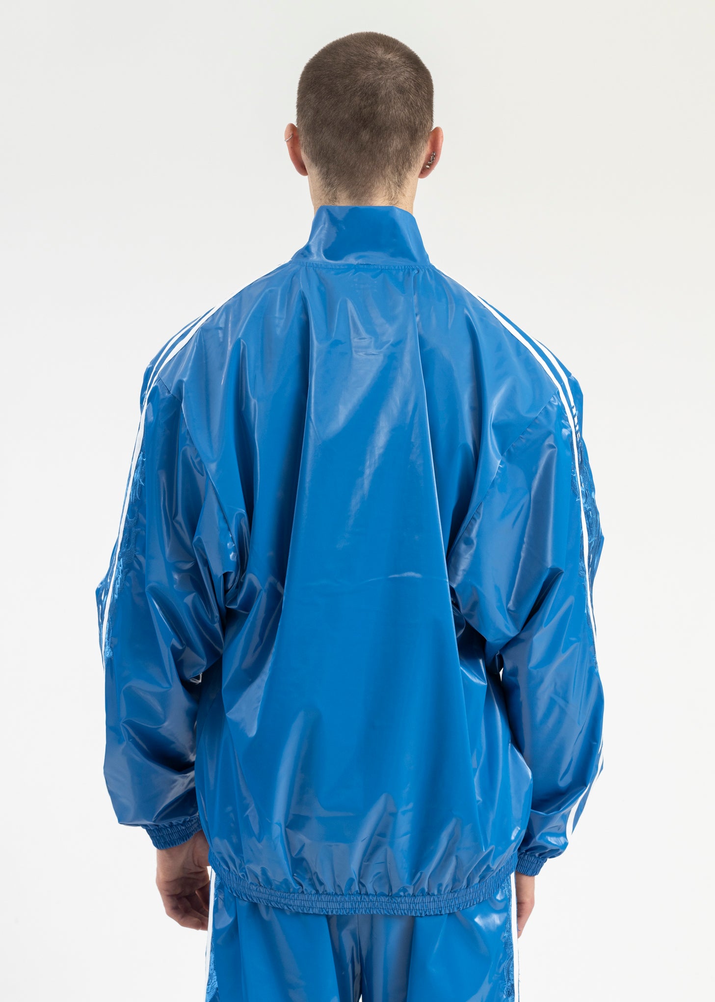 Doublet Laminate Track Jacket - Blue | Garmentory