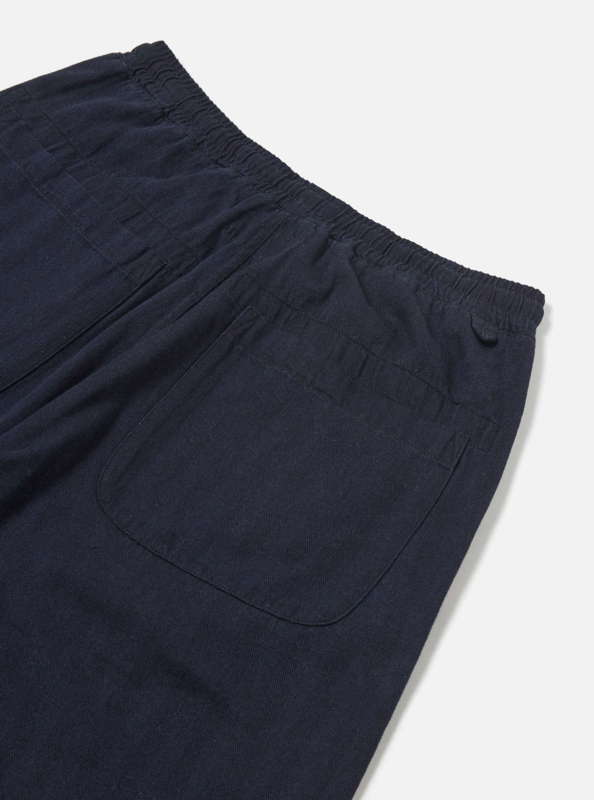 Universal Works Lumber Short - Indigo Herringbone Denim | Garmentory