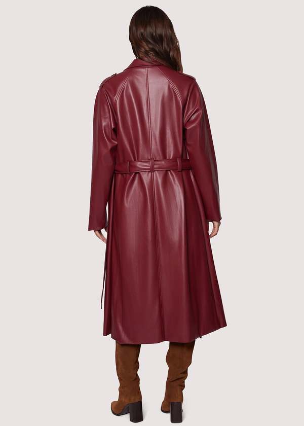 Lost + Wander Crimson Holly Trench Coat - Merlot | Garmentory