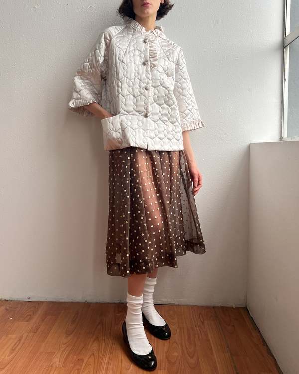 Vintage Quilted Jacket - White/Silver | Garmentory