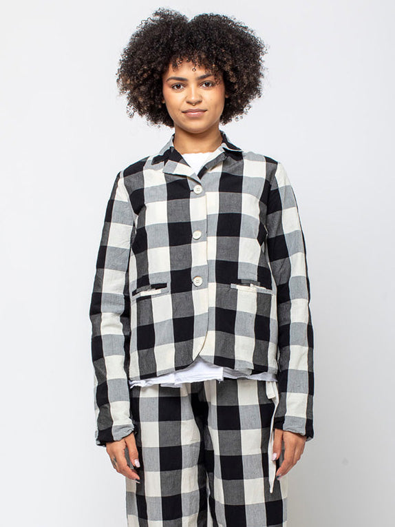 Aequamente Big Check Jacket - Black/White | Garmentory