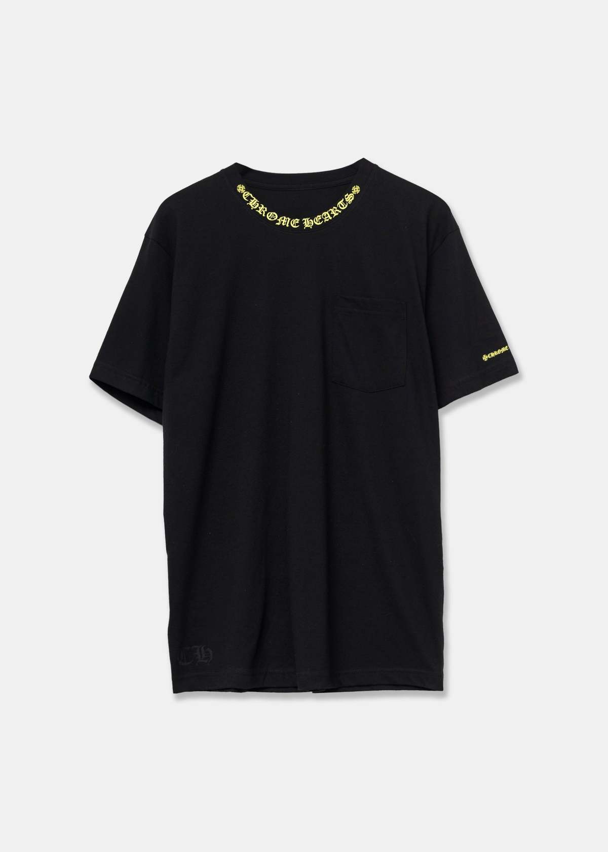 chrome hearts Neck Script Tee - Black/Neon | Garmentory