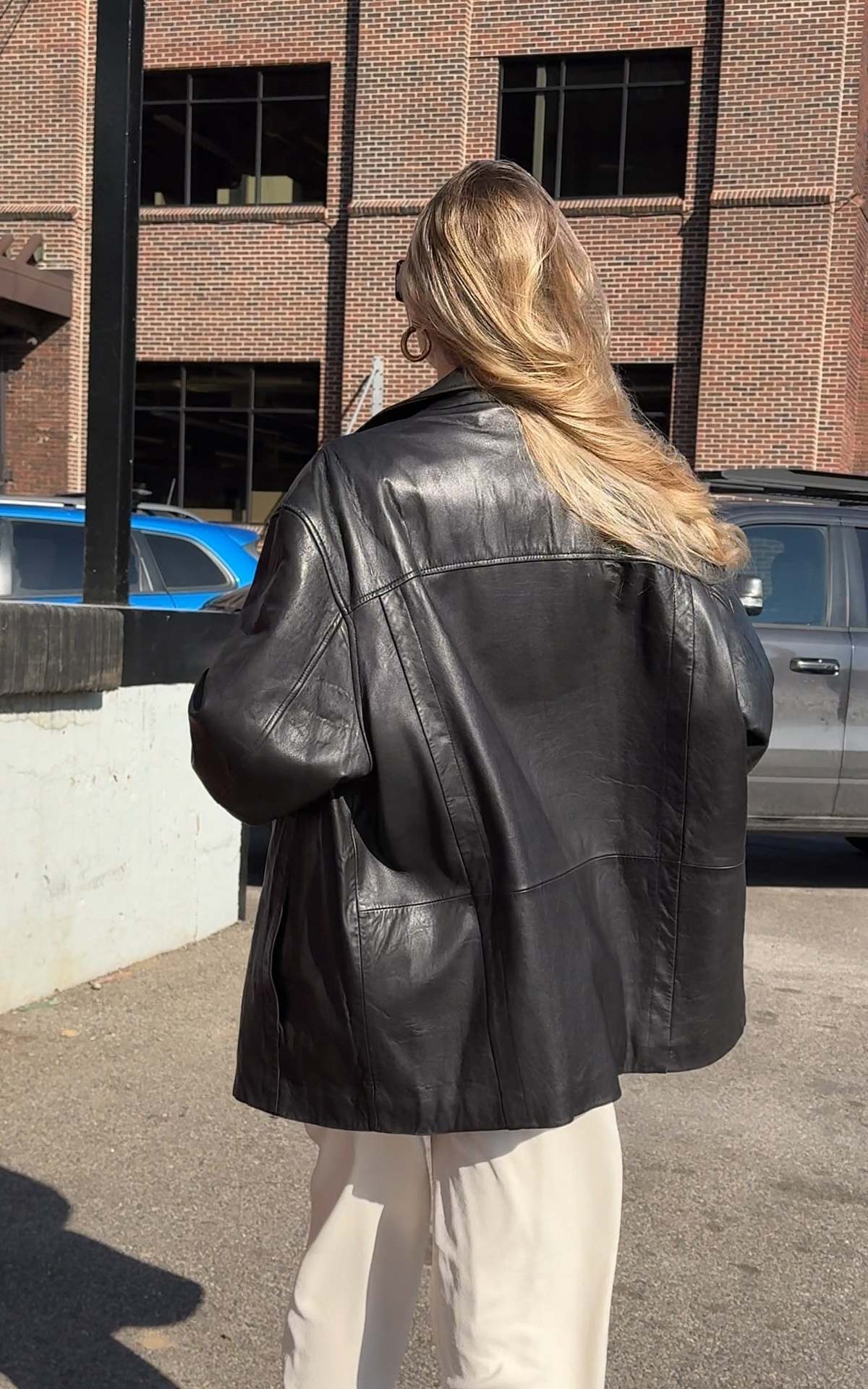 Vintage Leather Button Up Jacket - Corbeau | Garmentory