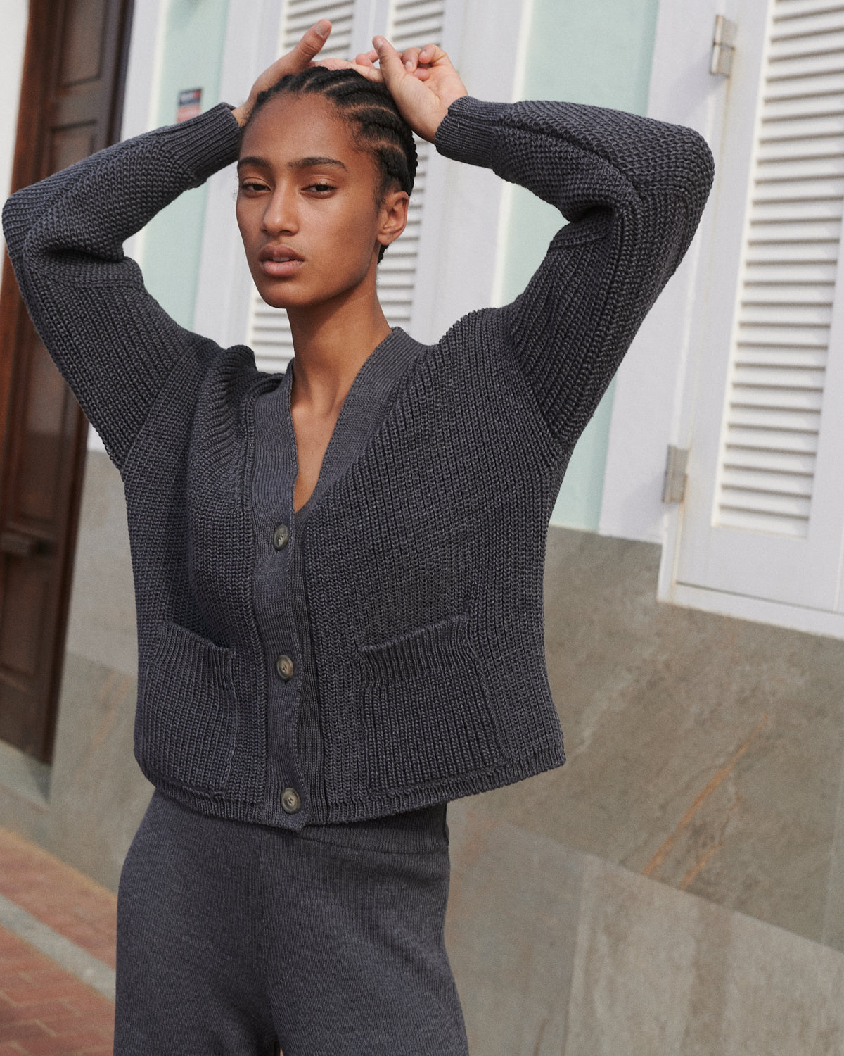 The Knotty Ones Preila Cardigan - Charcoal | Garmentory