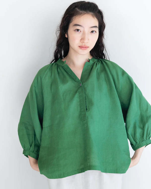 Fog Linen Work Lyna Top - Green | Garmentory