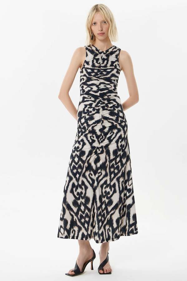 Maria Cher Moreno Mich Midi Dress - Ethnic Ecru | Garmentory