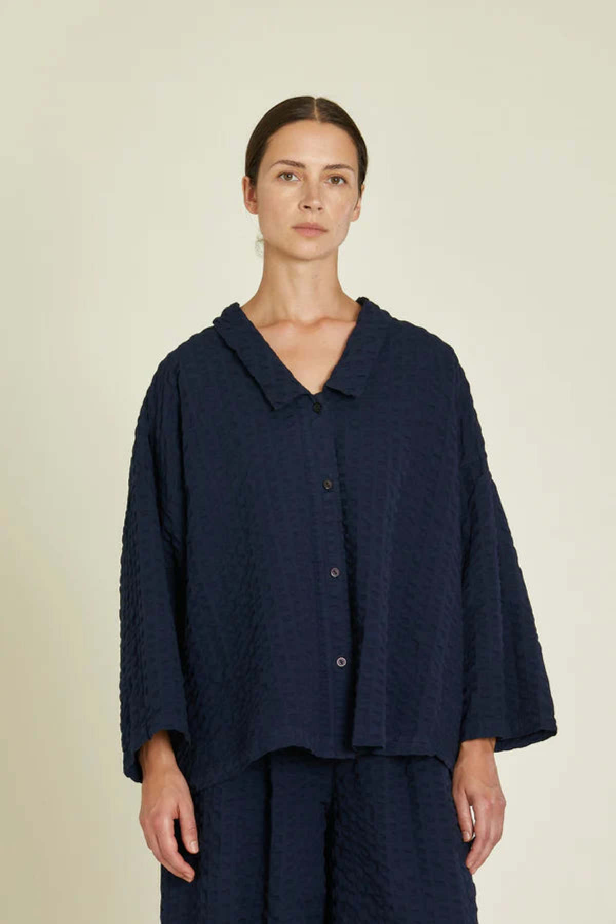 Black Crane Chelsea Collar Shirt - Multi | Garmentory