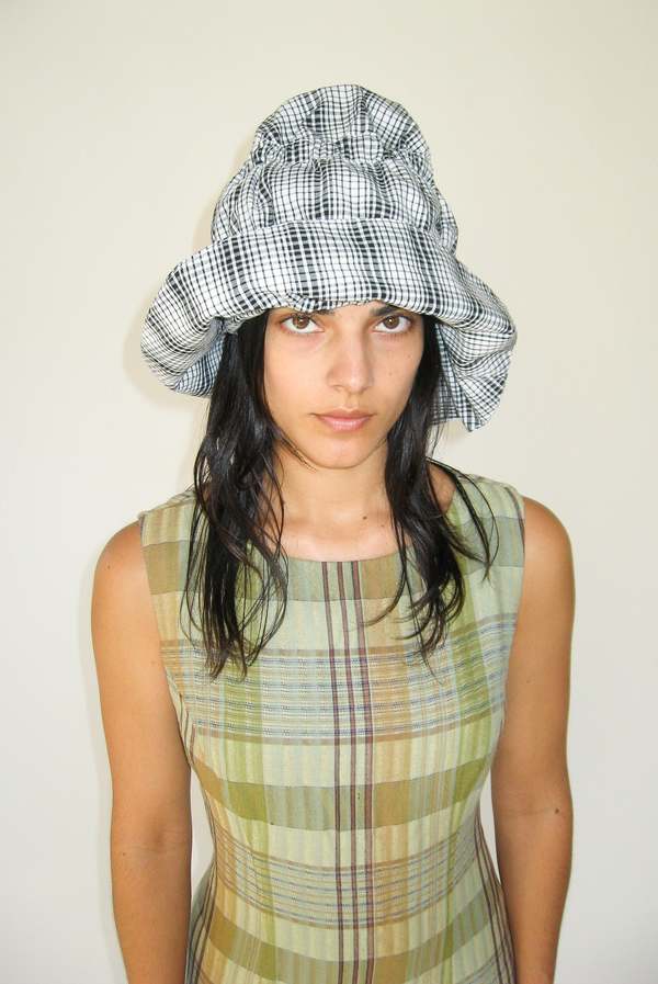 Clyde Moth Hat - Black/White Plaid | Garmentory