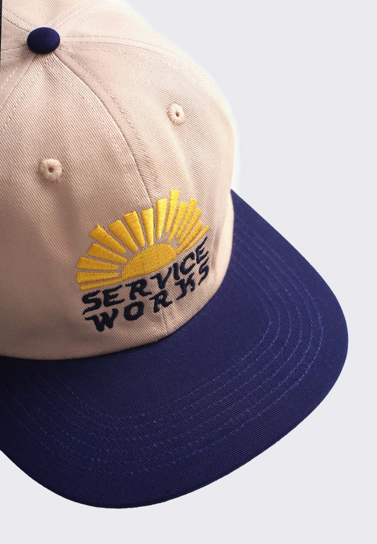 Service Works Sunnyside Up Cap - Off White/Navy | Garmentory
