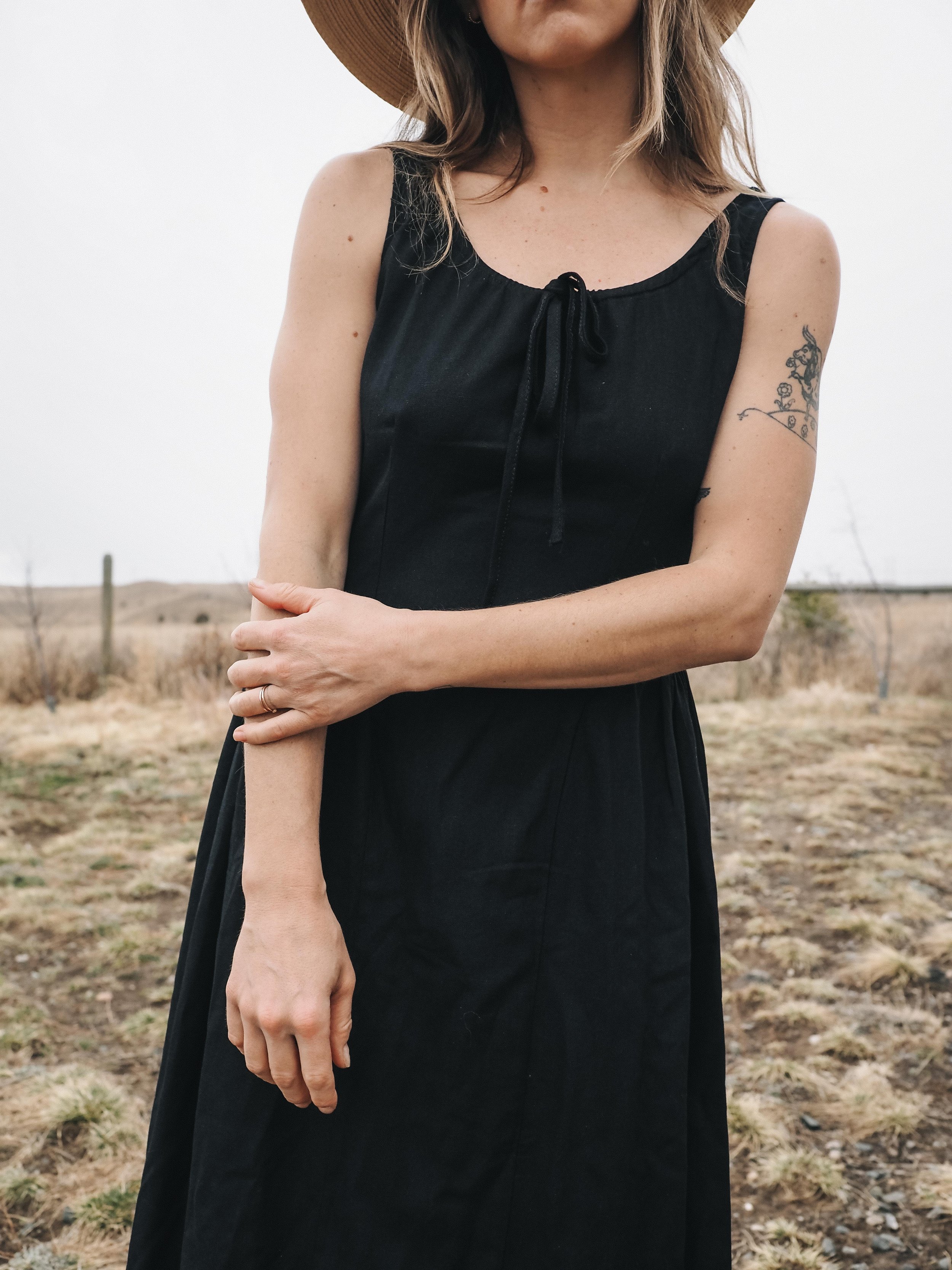 Tach Clothing Tach Shisha Linen Maxi Dress - Black | Garmentory