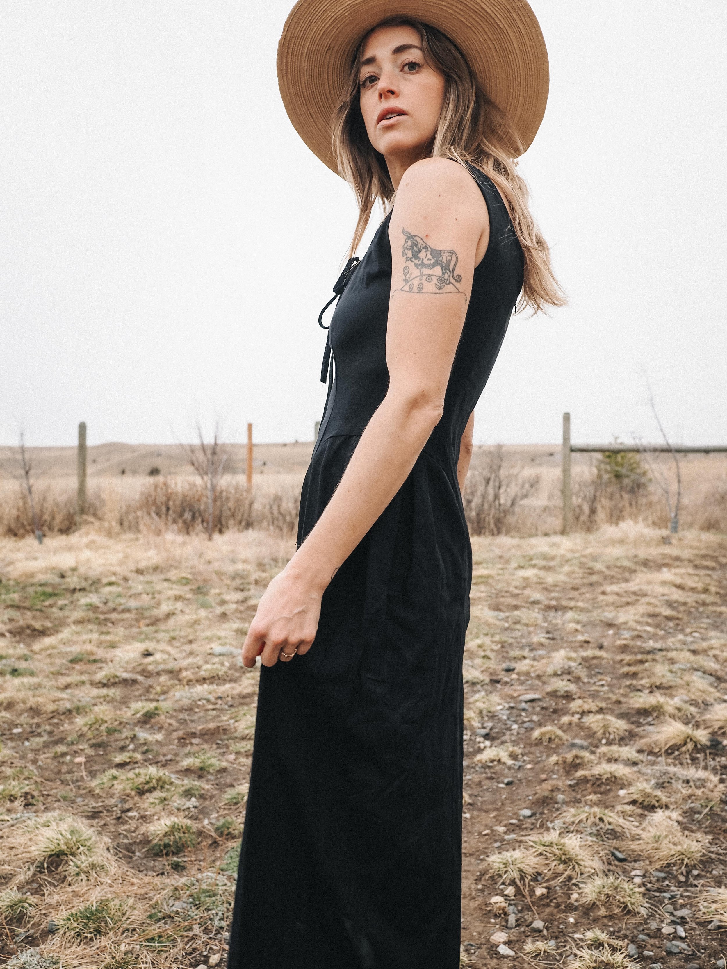 Tach Clothing Tach Shisha Linen Maxi Dress - Black | Garmentory