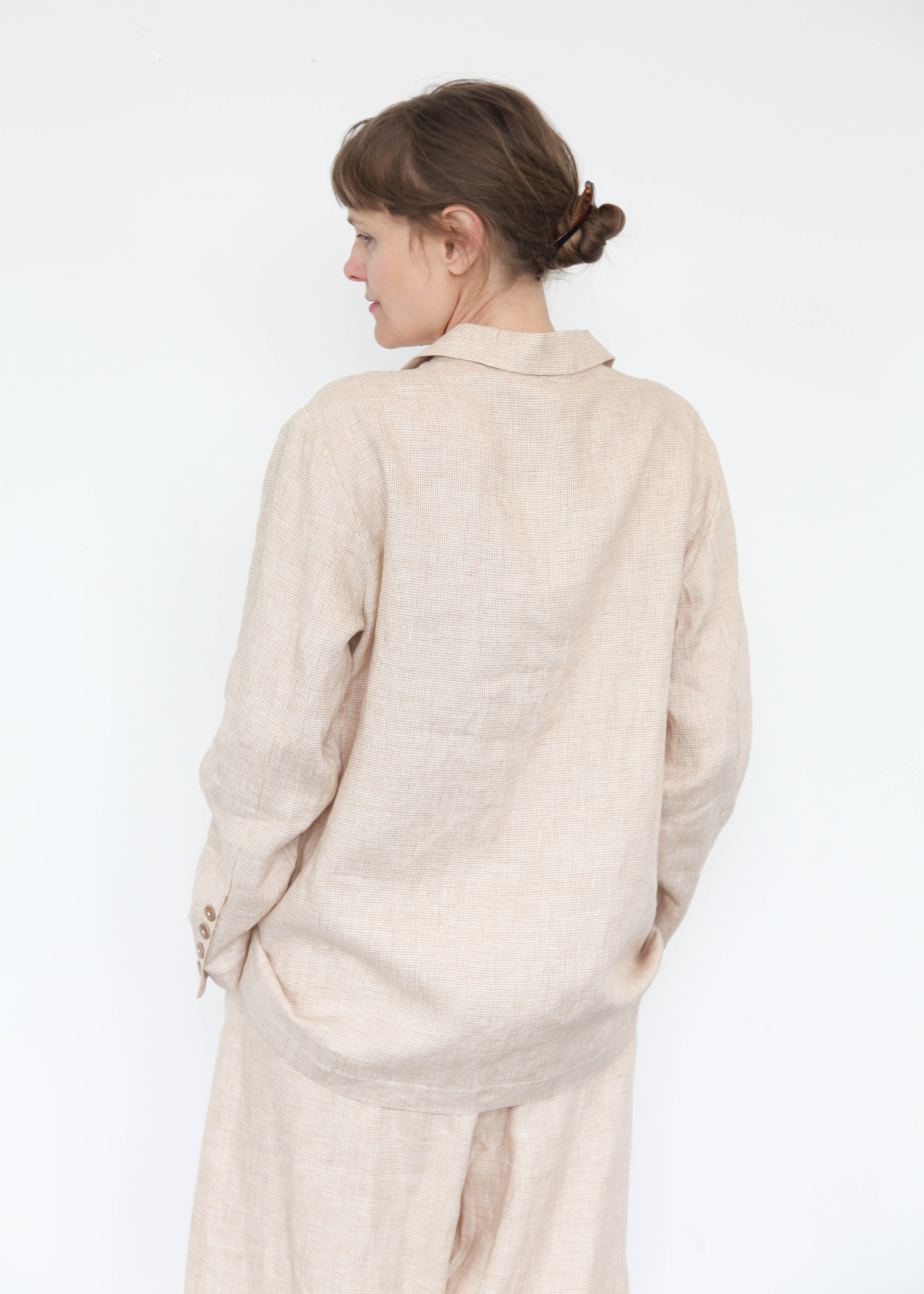 Cordera Melange Oversized Linen Blazer - Neutrals | Garmentory