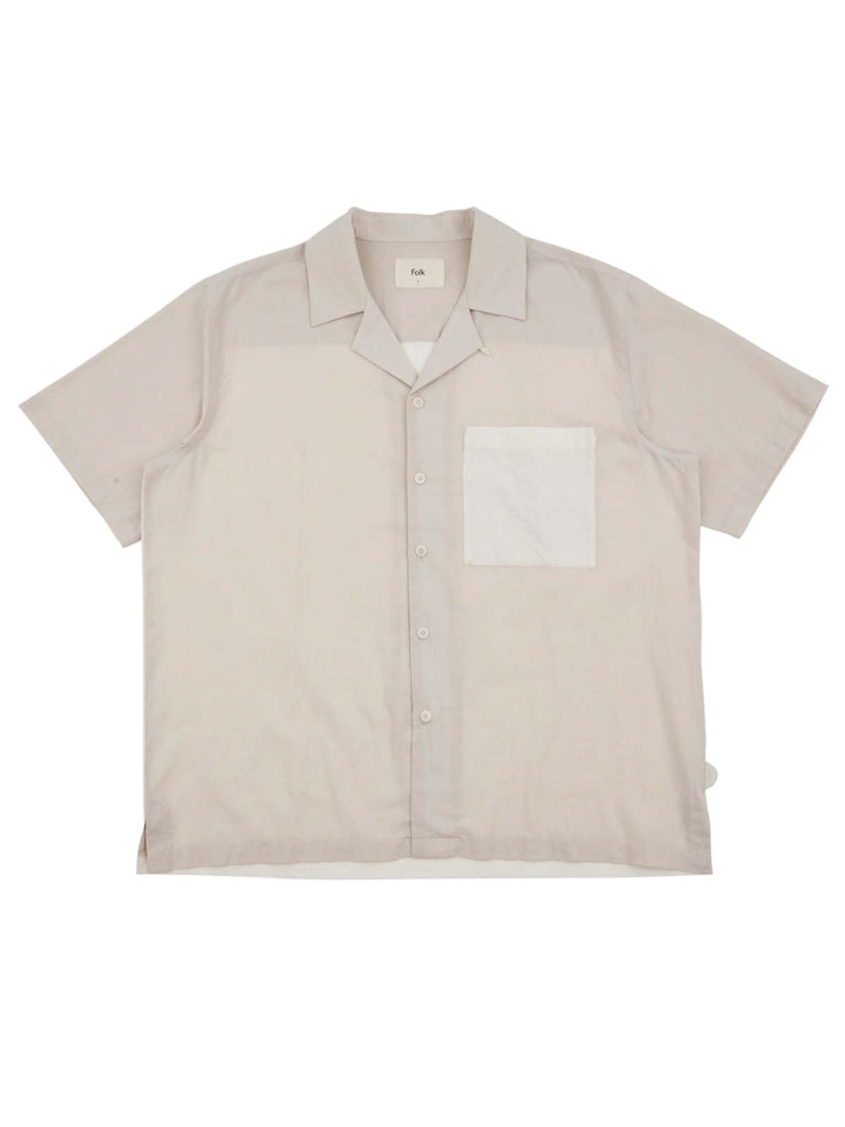 FOLK 2 Tone Soft Collar Shirt - Chalk | Garmentory