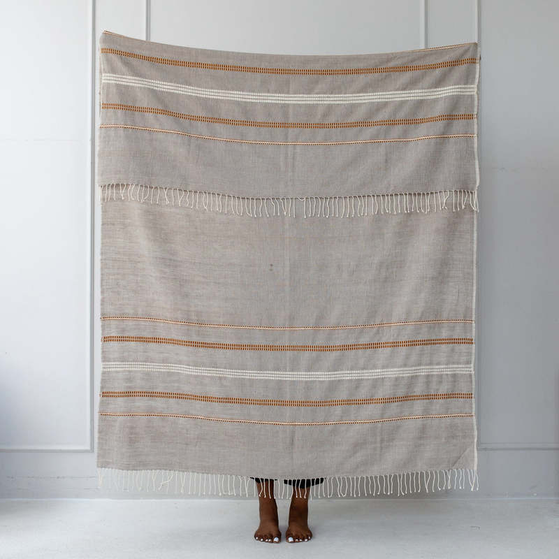 Sabahar Handwoven Ethiopian Throw Blanket | Garmentory