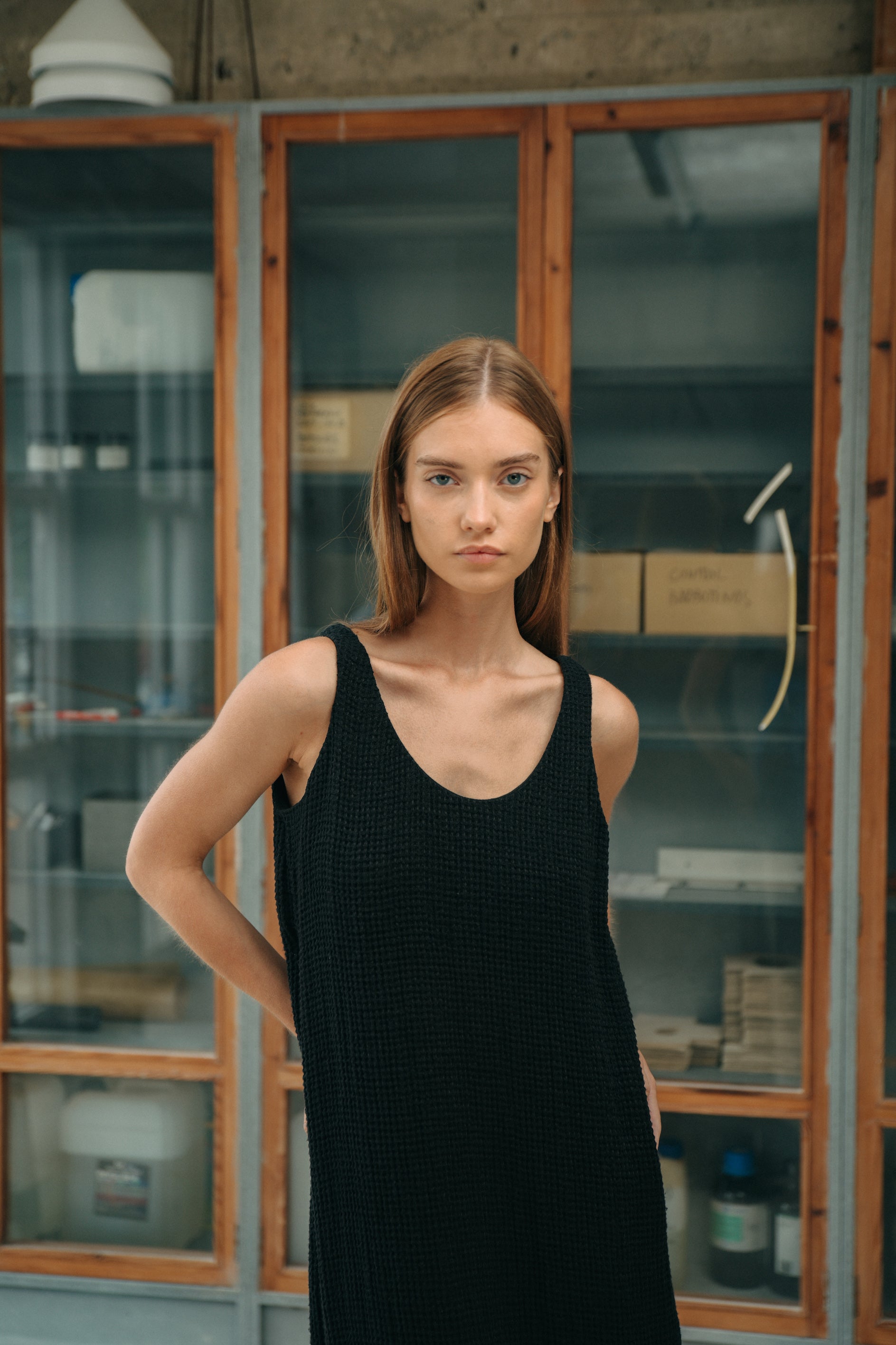 Blue Anemone Biscuit Dress - Black | Garmentory