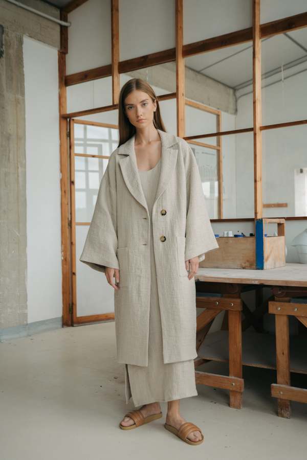 Blue Anemone Galetta Coat - Natural | Garmentory