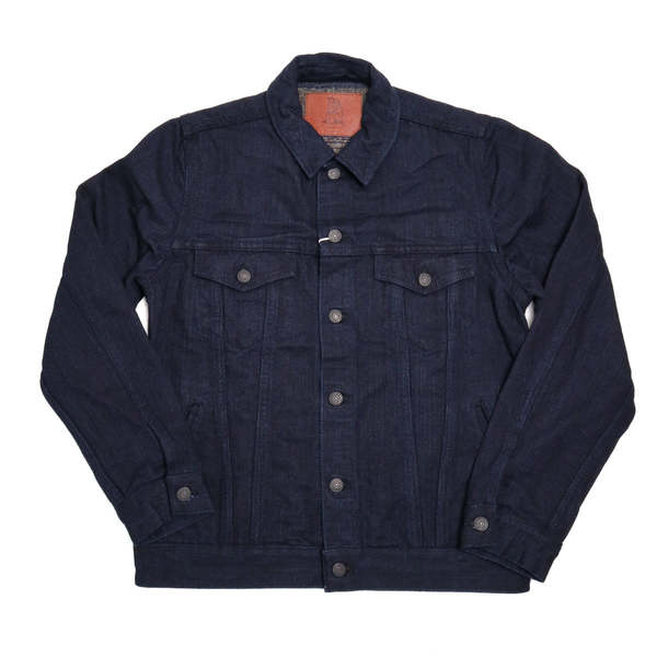 Pure Blue Japan 6116 Double Face Stripe Type 3 Jacket - Indigo | Garmentory