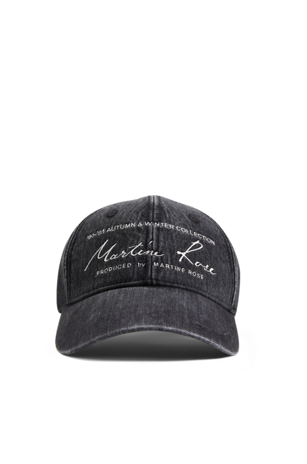 Martine Rose Signature Logo Cap - Black Denim | Garmentory