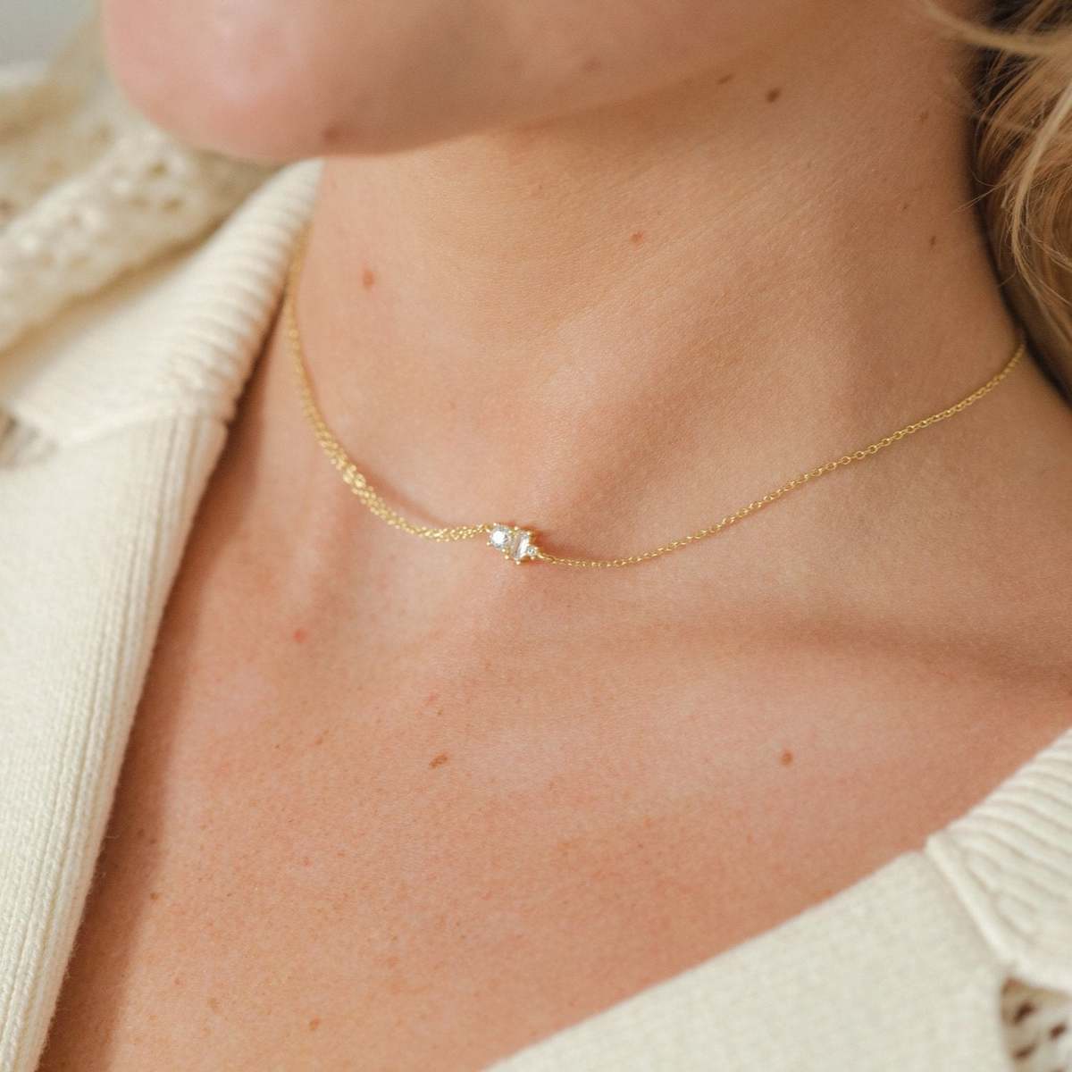Altar Houseline Josephine Double Gold Chain Necklace - Gold | Garmentory