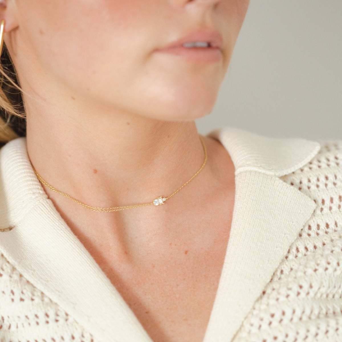 Altar Houseline Josephine Double Gold Chain Necklace - Gold | Garmentory
