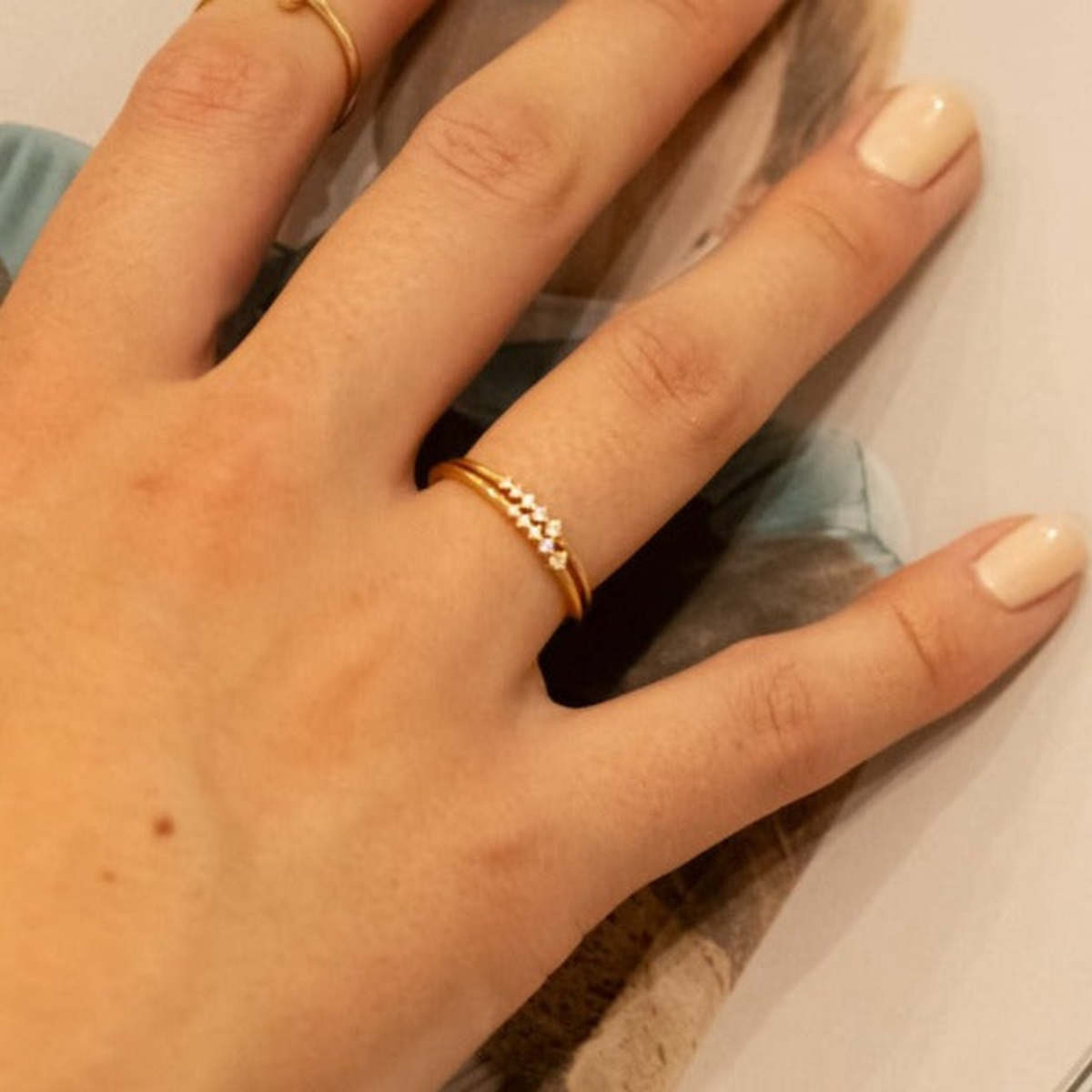 Altar Houseline Lydia Gold CZ Ring - Gold | Garmentory