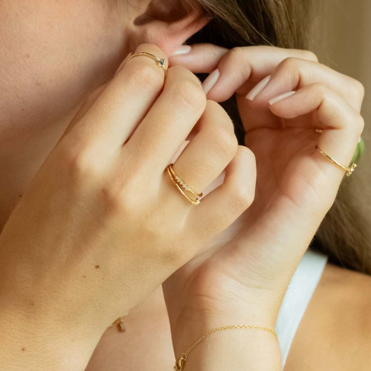 Altar Houseline Lydia Gold CZ Ring - Gold | Garmentory