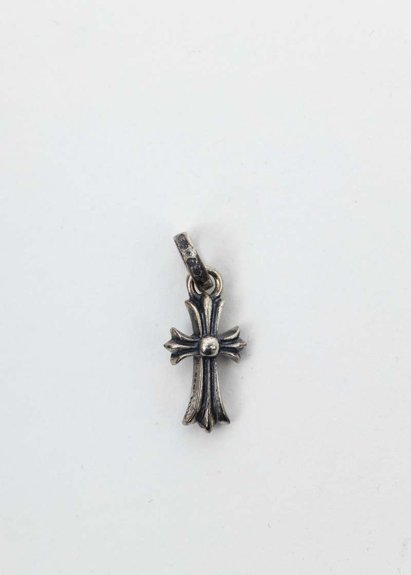 chrome hearts Mini Cross Pendant Silver on Garmentory