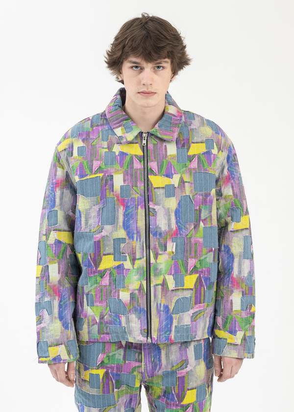 Richgainer Patchwork Denim Jacket - Multi | Garmentory