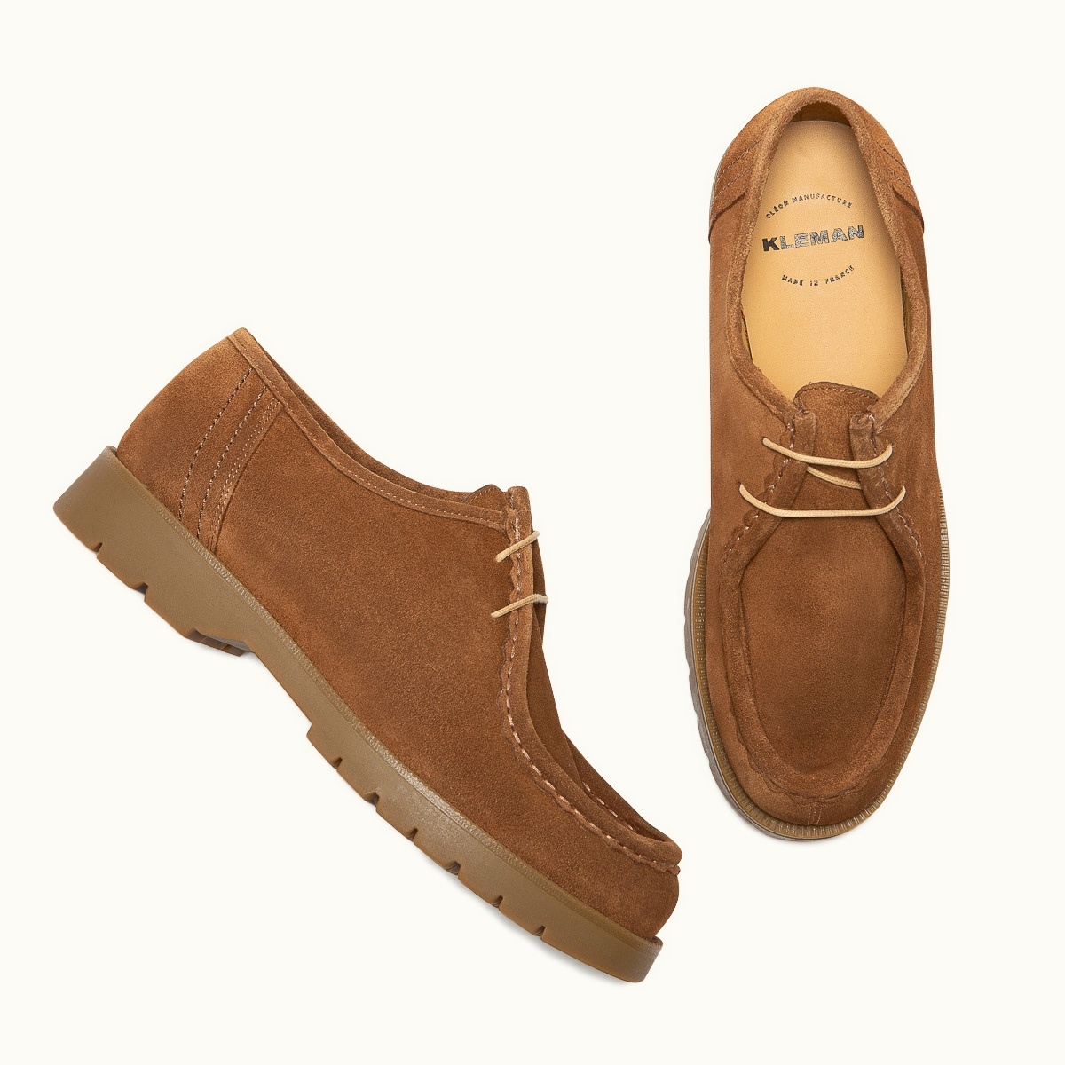 Kleman Padror VV Leather Laced Shoes - Cognac | Garmentory