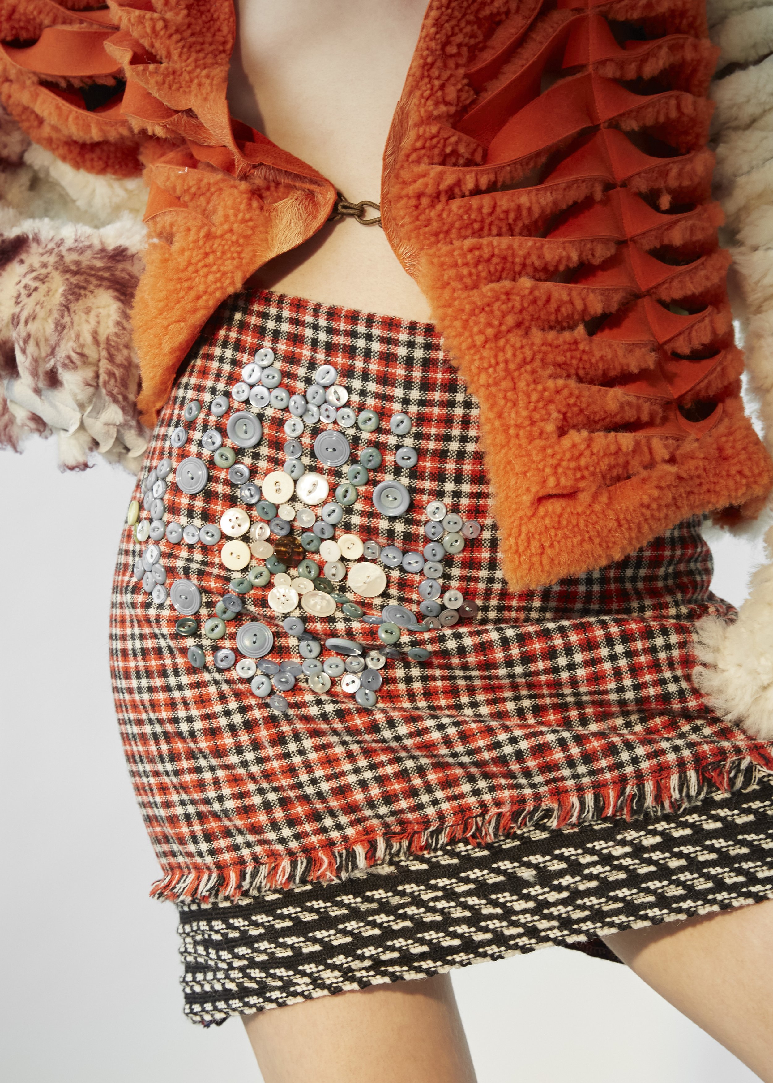 Sydney Pimbley Button Tartan Mini Skirt | Garmentory