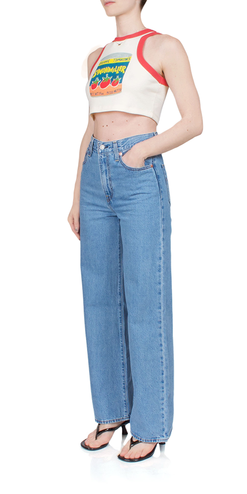 Levi's Ribcage Wide Leg Jeans - Splash Zone | Garmentory