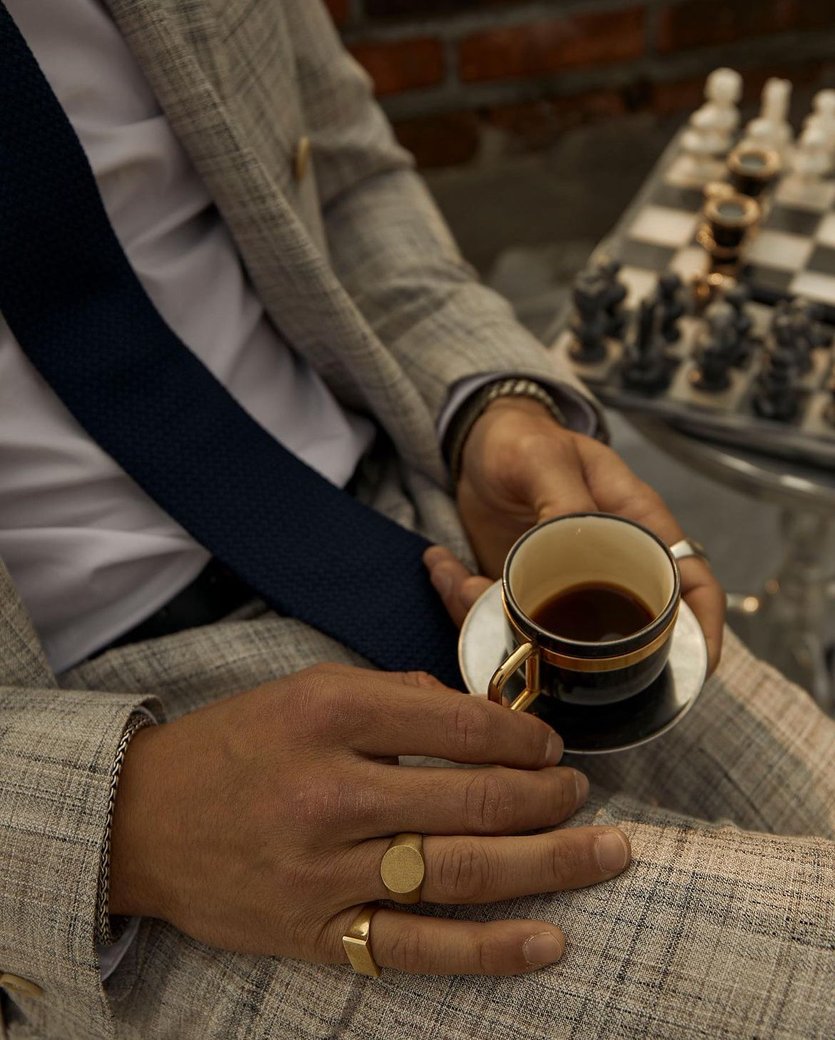 Tarin Thomas BABESINTT Fredrick Ring & Lawrence Ring - Yellow Brass | Garmentory