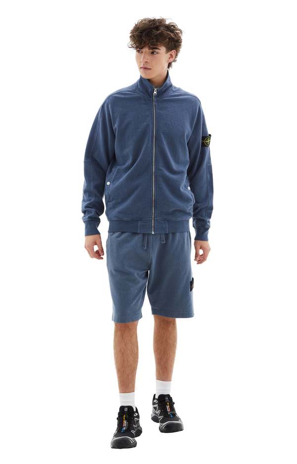 Stone Island Zip Up Sweatshirt - Dark Blue | Garmentory