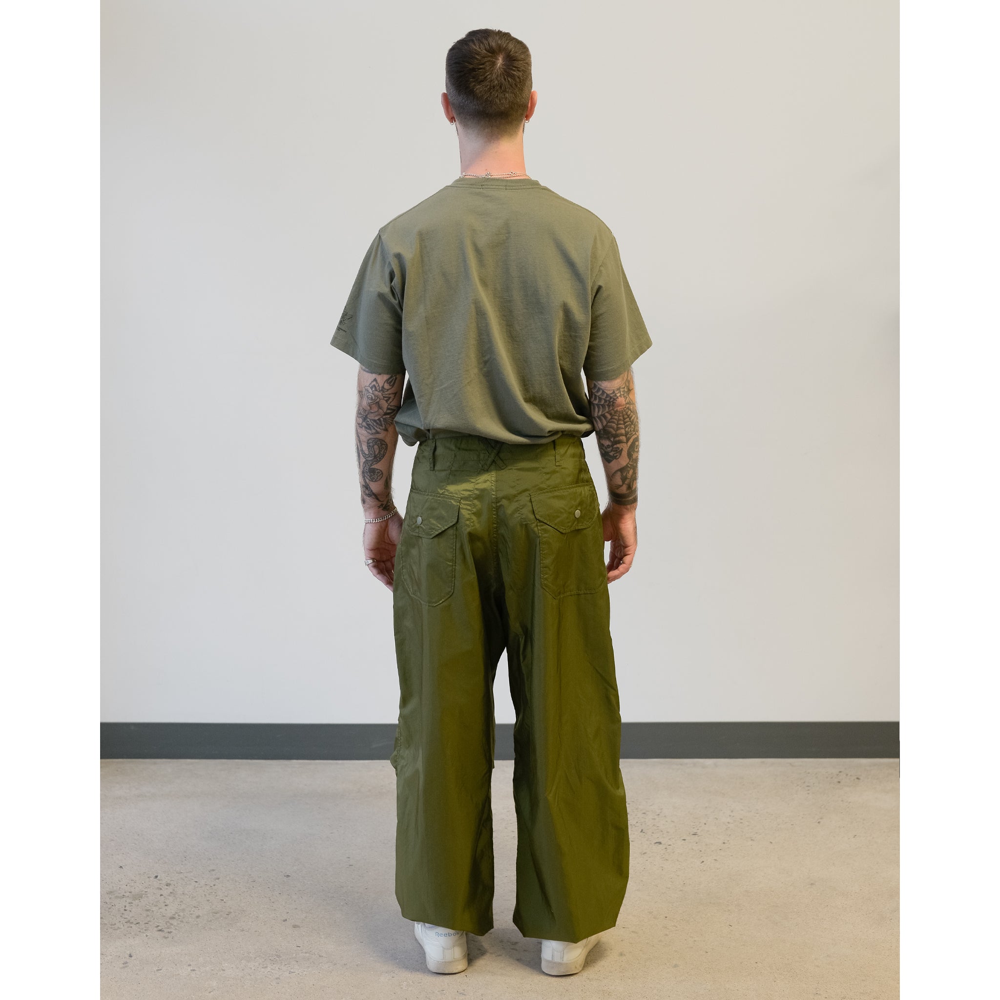 Engineered Garments Over Pant - Olive Nylon Ripstop | Garmentory