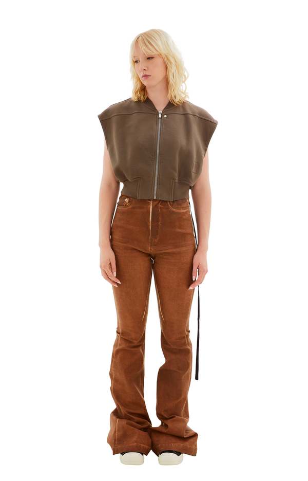 Rick Owens Babel Tatlin Sleeveless Bomber - Dust | Garmentory