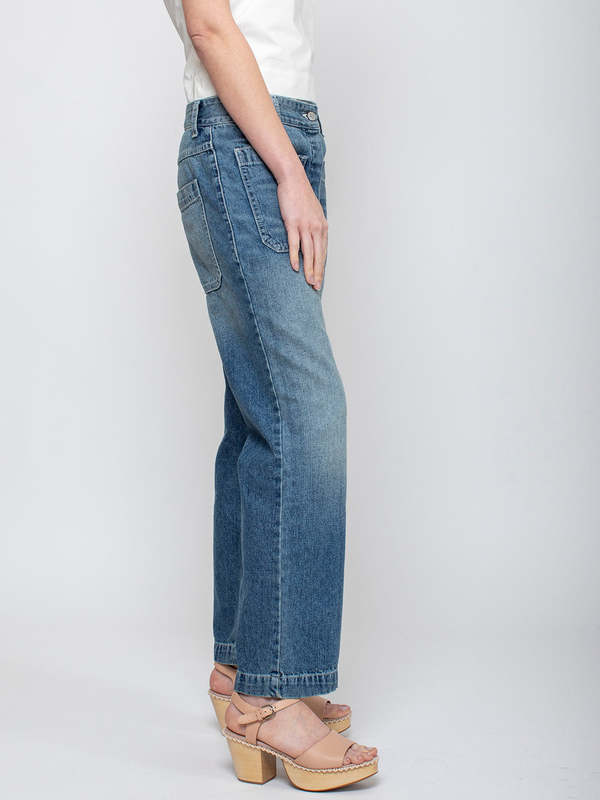 Caron Callahan Reuben Pants - Washed Indigo Denim | Garmentory