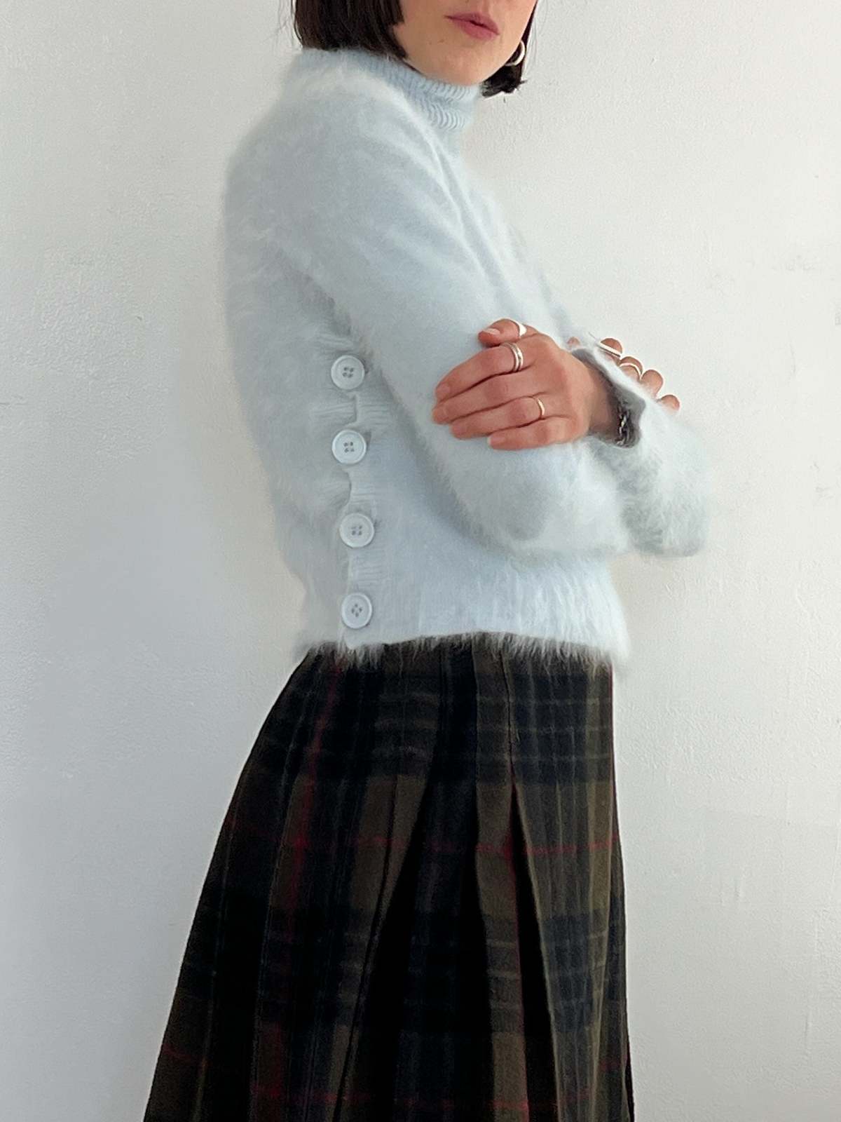 Angora Turtleneck sweater - Soft Blue | Garmentory