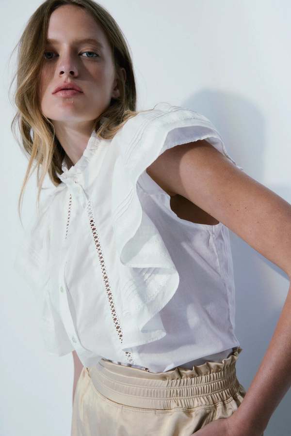 MELISSA NEPTON S24 GINGER BLOUSE - BLANC CASS | Garmentory