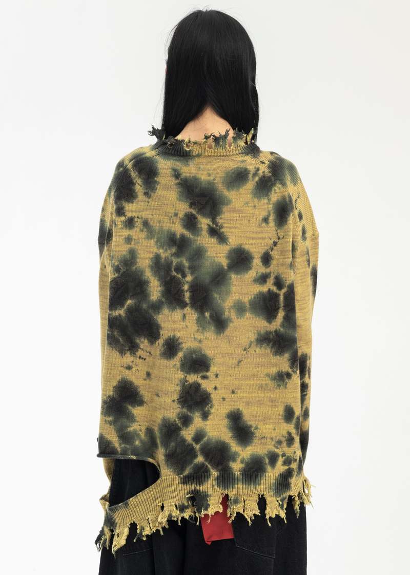 Kidill YELLOW DESTROY PULLOVER KNIT CHIMI MORYO PRINT - Multi | Garmentory